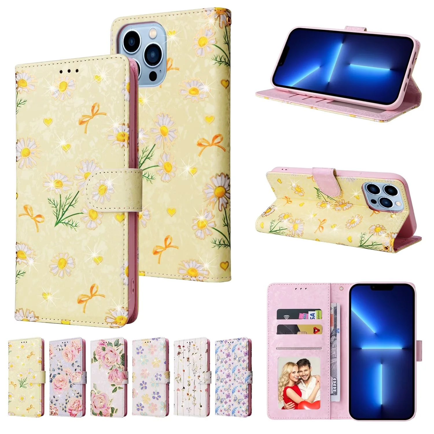 For-iPhone-14-Pro-Max-Case-Holer-Stand-Card-Hot-Designer-Wallet-Leather ...