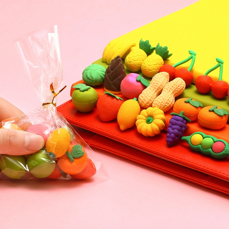 10Pcs-Cartoon-Cute-Fruit-Rubber-Eraser-Creative-Novelty-Stationery ...