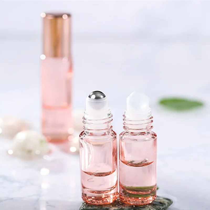 12pcs-lot-5ml-10ML-Rose-Gold-Roll-On-Bottle-Thick-Glass-Empty-Perfume ...
