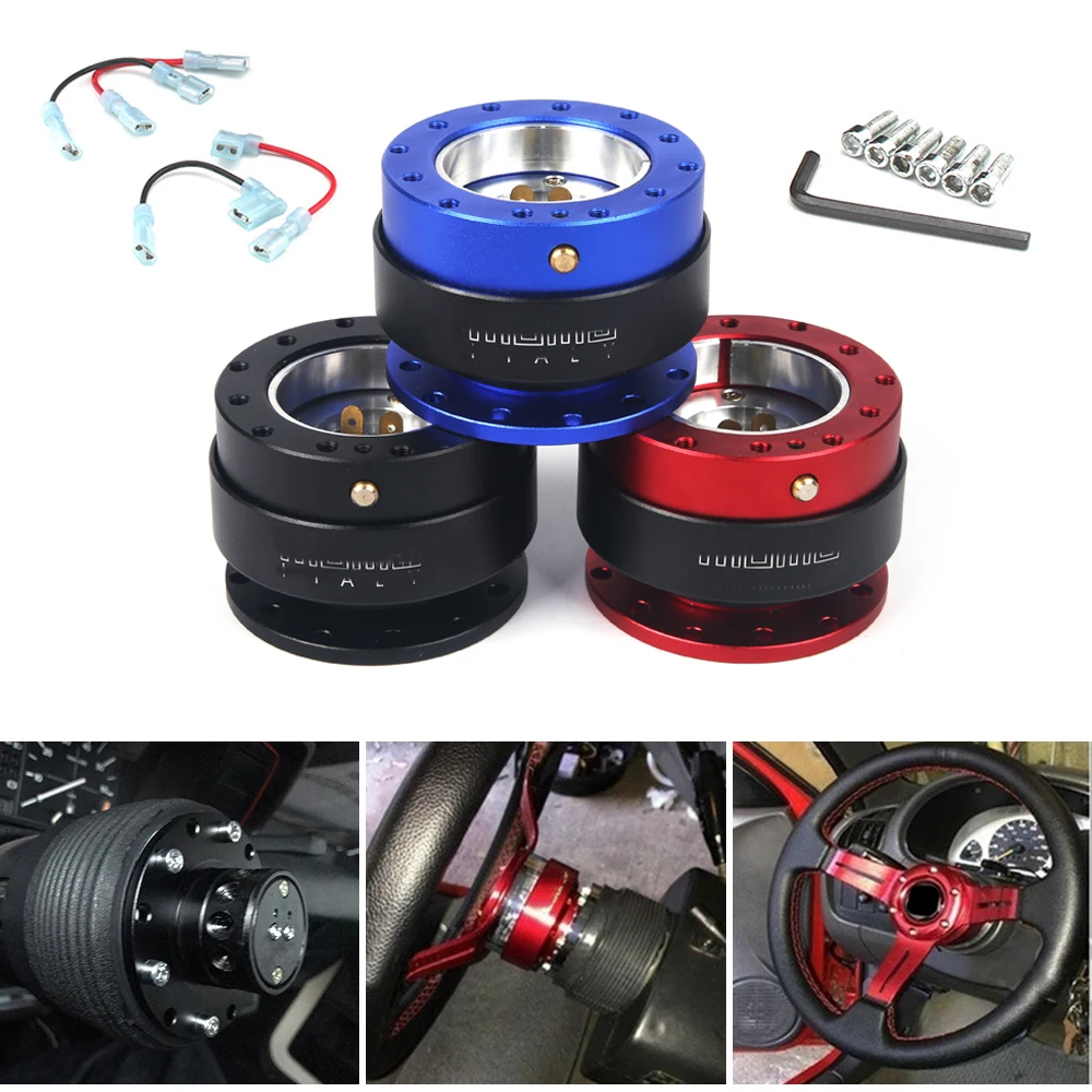 Aluminum-Car-Auto-Steering-Wheel-Quick-Release-Hub-Adapter-Snap-Off ...