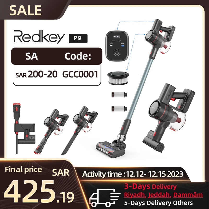 Redkey-P9-Cordless-Vacuum-Cleaner-30Kpa-4-in-1-Wireless-Vacuum-350W ...