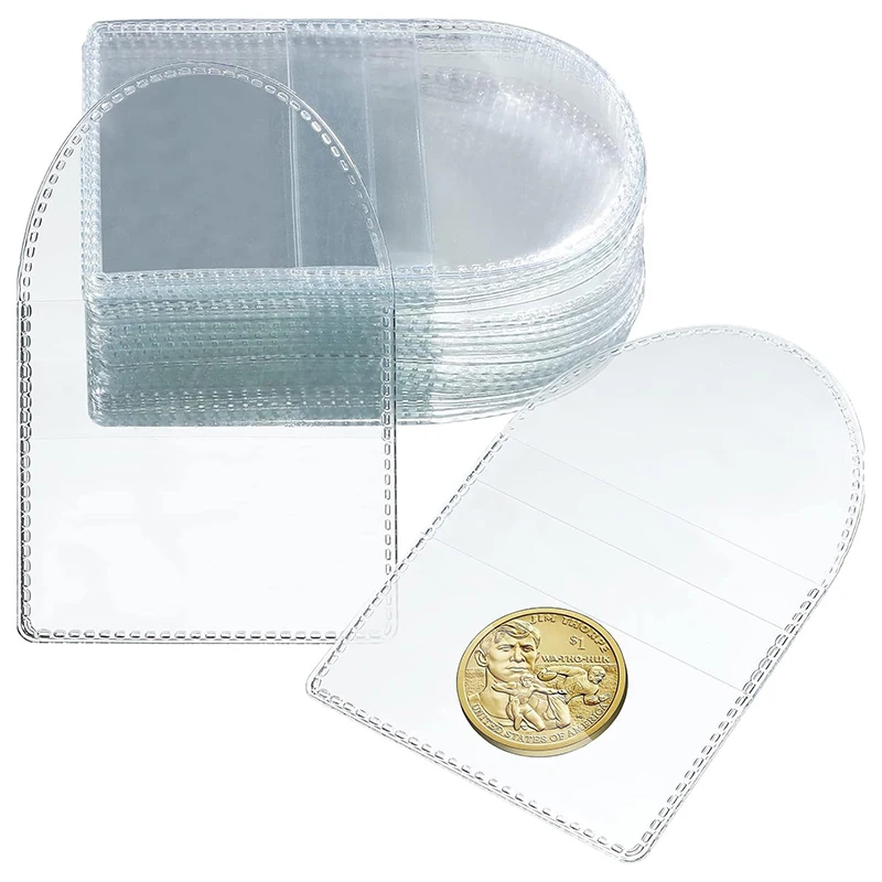Clear Plastic Coin Collector Protector Pocket Jewelry Stamp Etc Storage ...