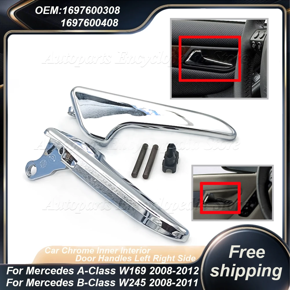 1697600308 Car Chrome Inner Interior Door Handles Left Right Side For ...