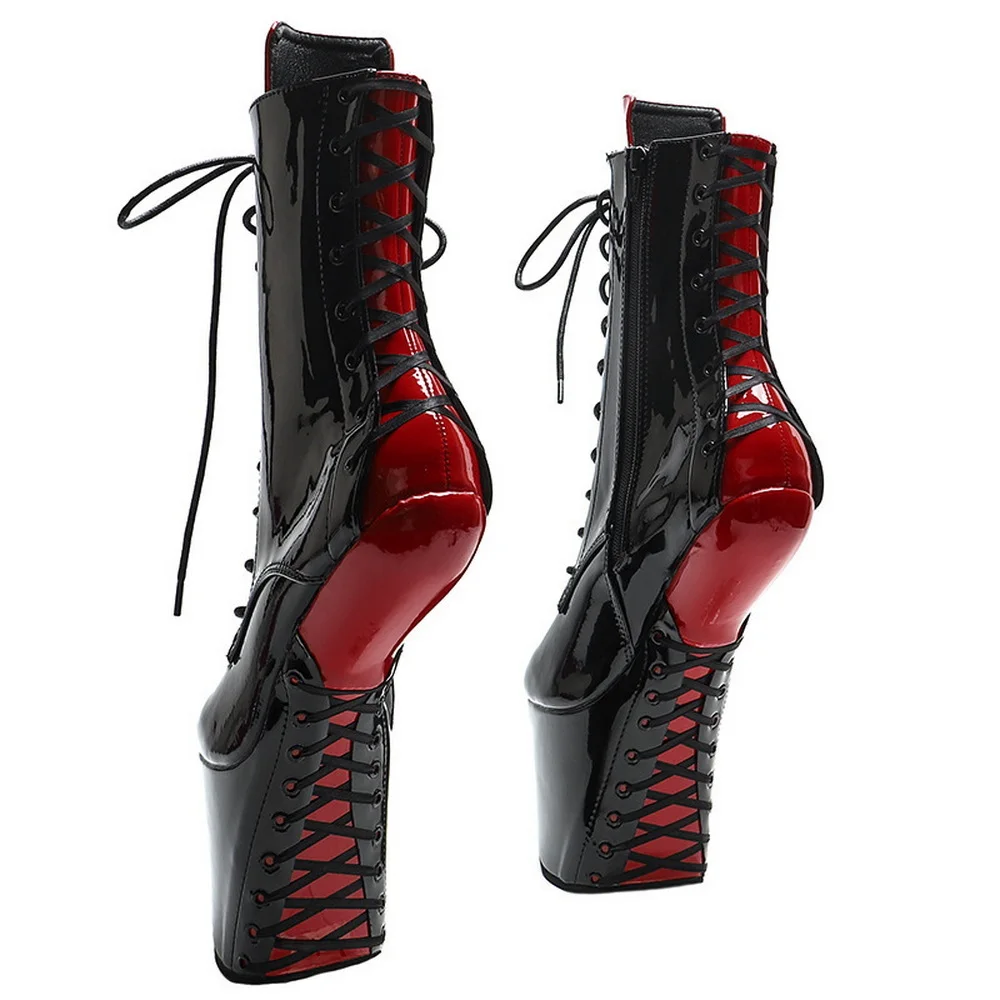 CA 20cm Extremly High Heelless Women Platform Boots,Men Stage Pole ...