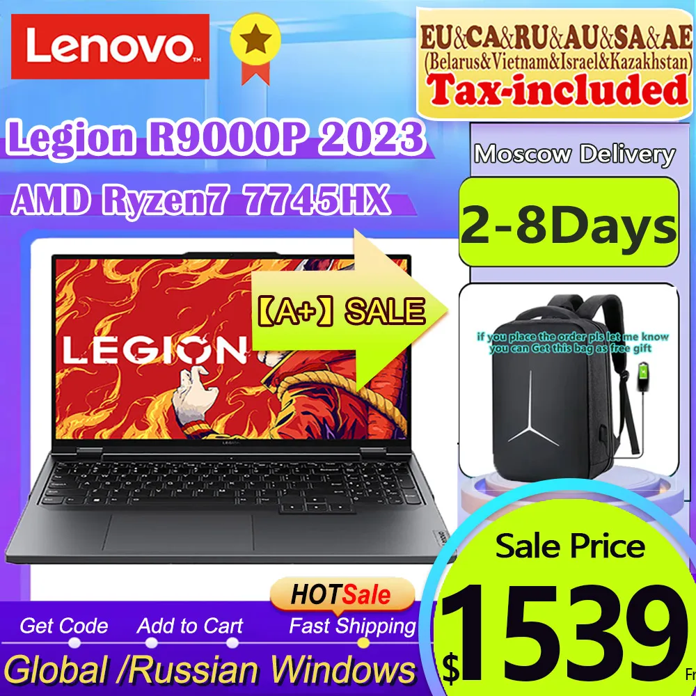 Lenovo Legion R9000p 2023 16inch Esports Gaming Laptop Amd Ryzen7 7745hx 16g/32g Ram 1t/2t Ssd ...