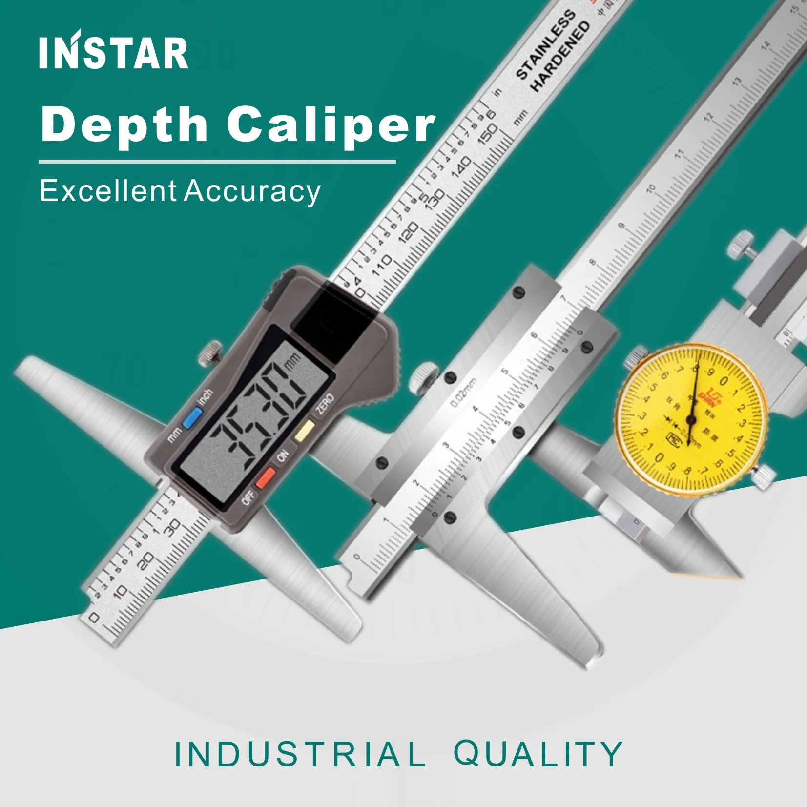 Digital-Depth-Caliper-0-150mm-0-01mm-200mm-30mm-Industrial-Quality ...