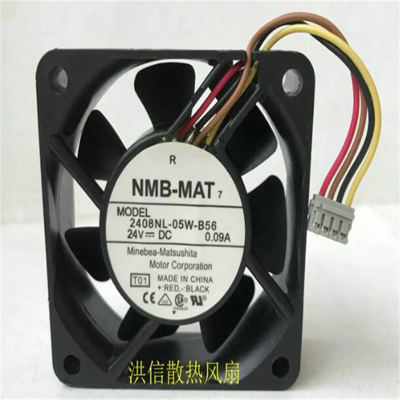 original NMB-MAT 6020 2408NL-05W-B56 24V 0.09A 4-wire inverter Sharp ...