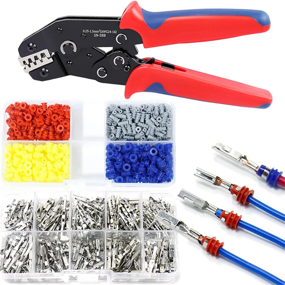 690Pcs Automotive Pin Connectors Kit,Electrical Terminal Pins Kit with ...
