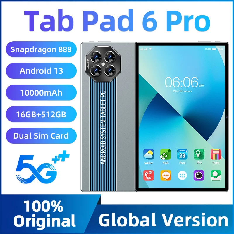 2023-Original-Global-Version-Pad-6-Pro-Snapdragon-888-Tablets-PC ...