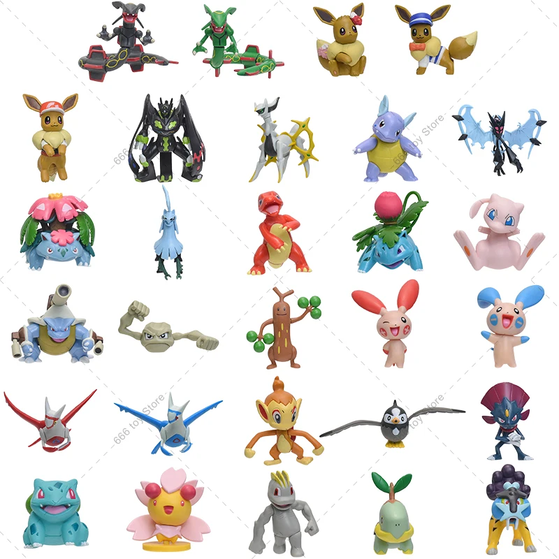 Mini-Shiny-Pok-mon-Figuras-Rayquaza-Bulbasaur-Zygarde-Arceus-Wartorttle ...