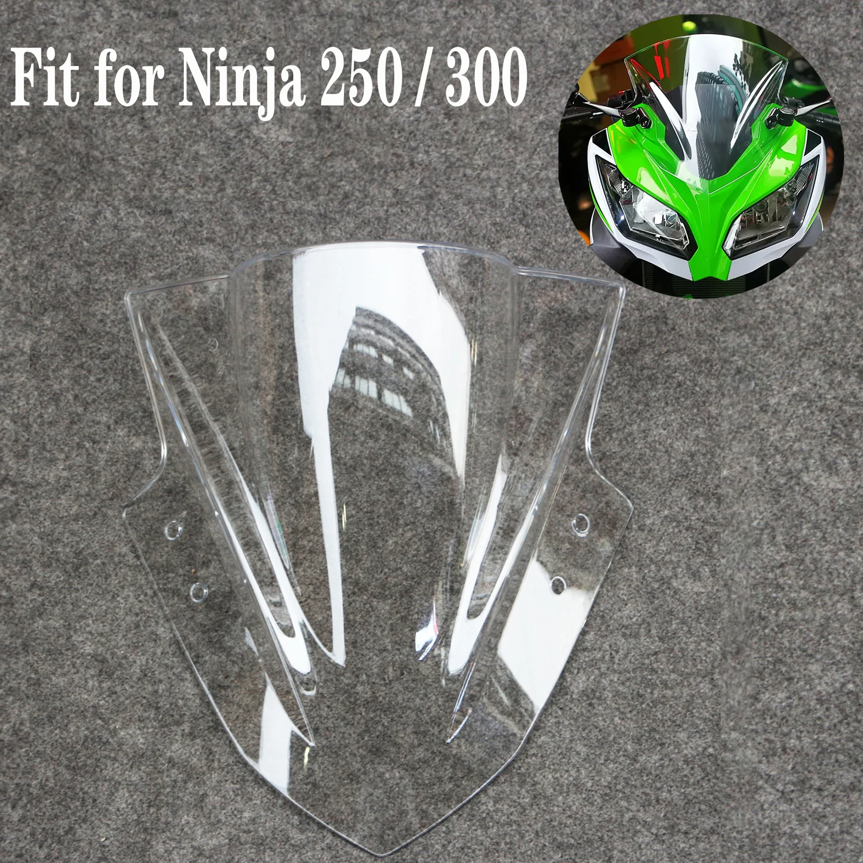 Windshield Kawasaki Ninja 300 | Ninja 300 Bubble Windshield ...
