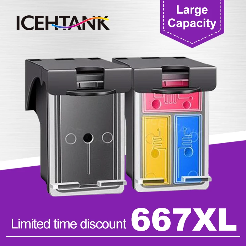 667XL-Ink-Cartridge-Refill-for-HP-Deskjet-Plus-Ink-Advantage-6075-6475 ...