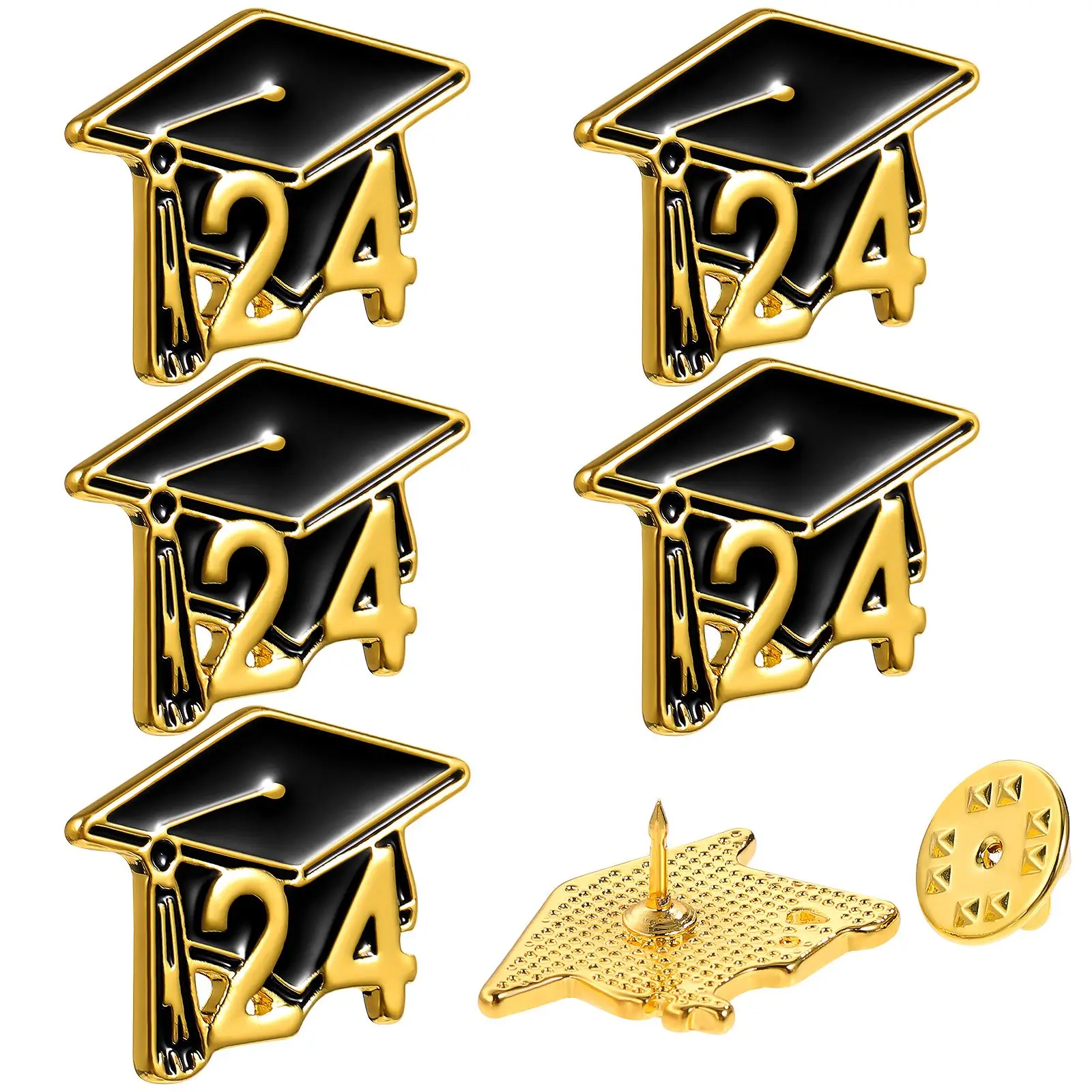 5pcs-Graduation-Brooches-Metal-Brooches-2024-Graduation-Cap-Lapel-Pin ...