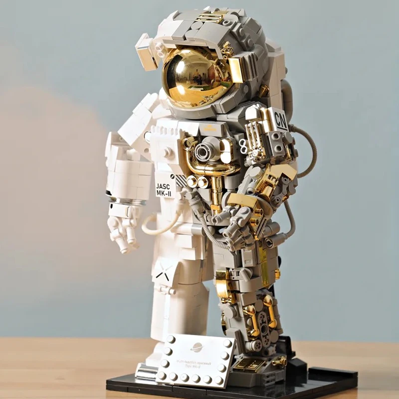 MOC Spaceman Astronaut Model Modular Building Block DIY Mechanical ...