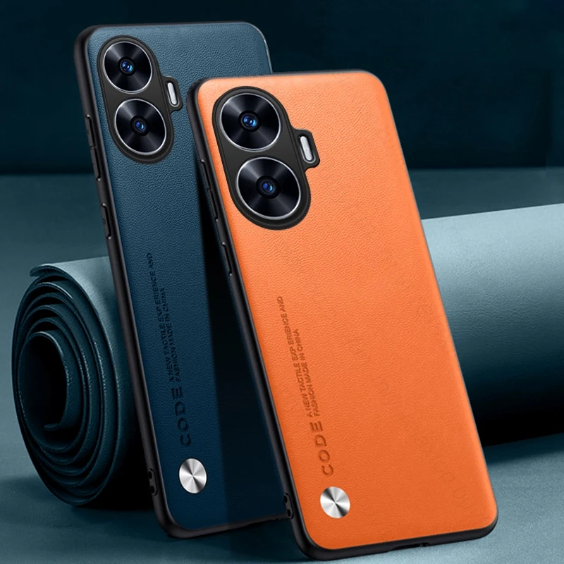 Premium-PU-Leather-Phone-Cover-On-Realmi-C55-5G-Case-Shockproof-Bumper ...