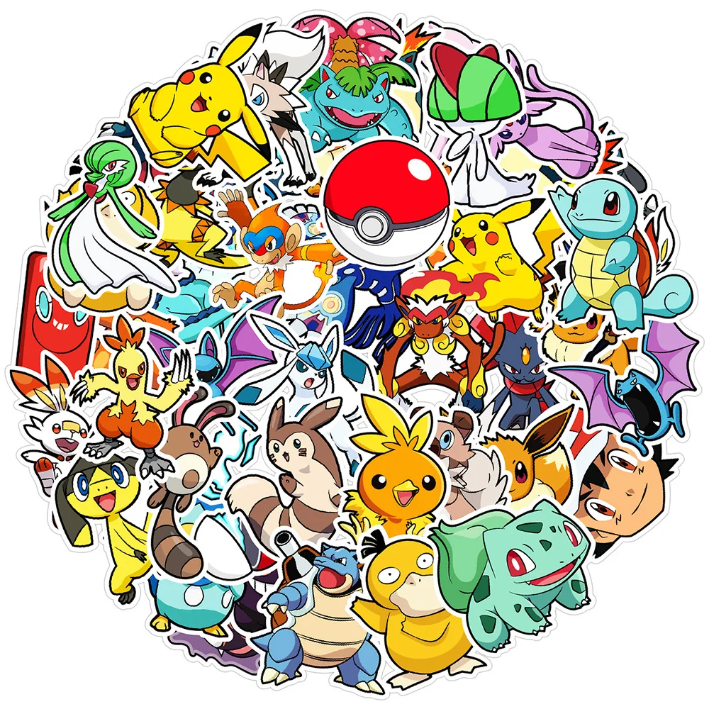 10-30-50pcs-Pokemon-Anime-Pikachu-Eevee-Stickers-Funny-Kids-Decals-Toy ...