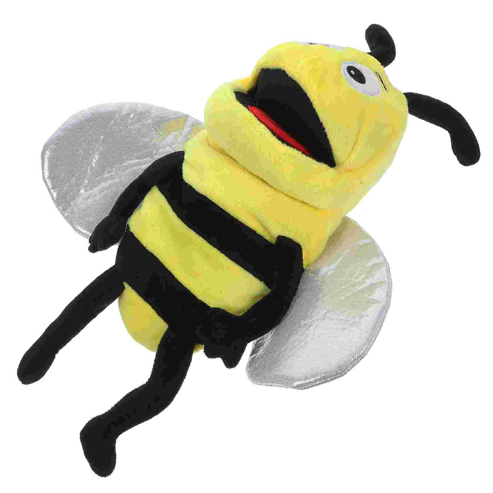 Bee-Hand-Puppet-Animal-Plush-Toy-Emulated-Cartoon-Insect-Appease ...