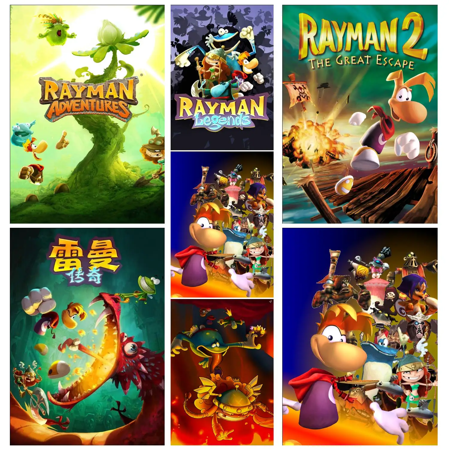 Rayman-Legends-Anime-Video-Game-Canvas-Art-Poster-and-Wall-Art-Picture ...