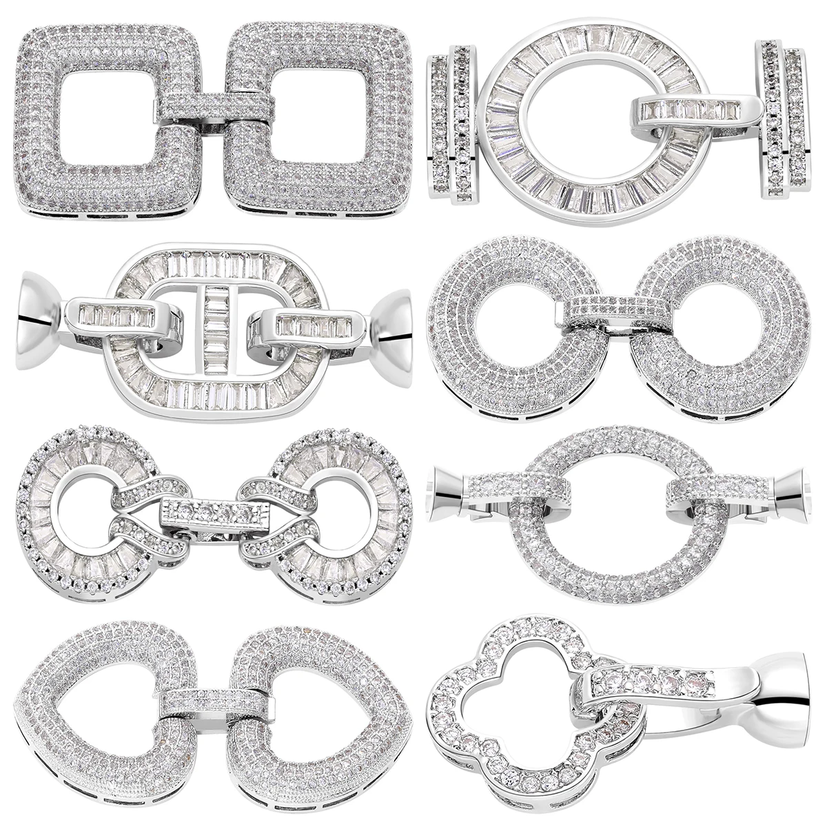 Luxury-Clasp-Fasteners-for-Bracelet-Cubic-Zirconia-Copper-Accessories ...