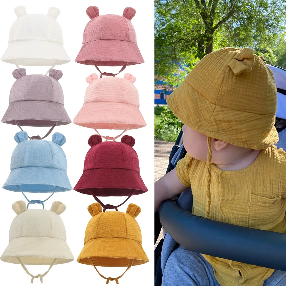 Baby-Hut-Sommer-Neugeborene-Baby-Eimer-Hut-Kinder-Sonnen-h-te-Kinder-M ...