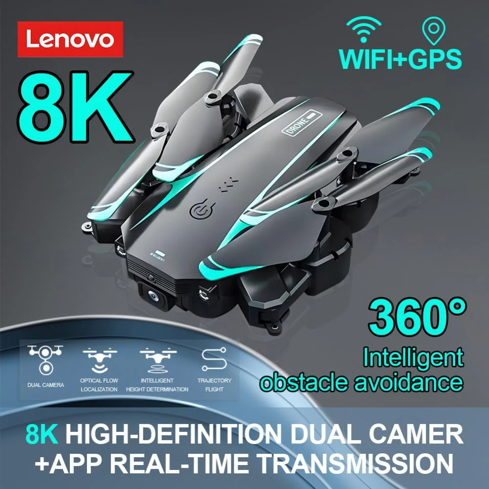 Lenovo 6/8K Mini FPV Drone WIFI UAV HD Aerial Photography RC Quadcopter ...