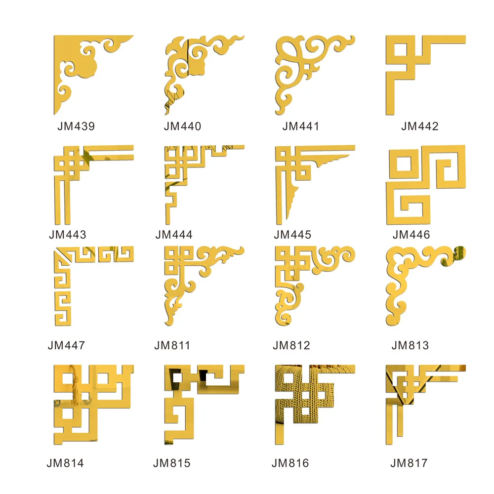 30x30cm-Acrylic-Border-Corner-Mirror-Stickers-TV-Background-Wall ...