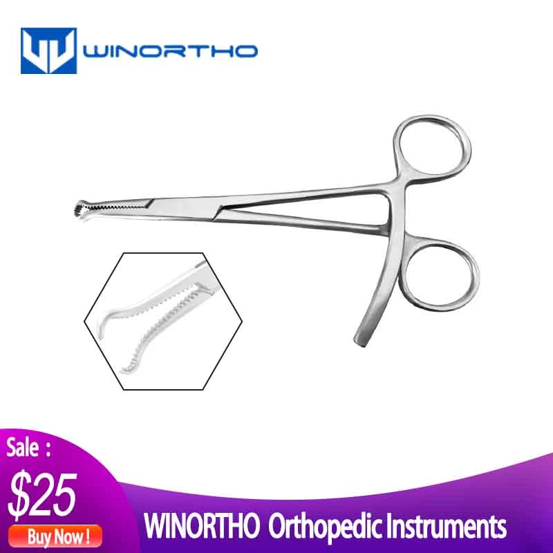 Small Serrated bone holding forceps veterinary orthopedic instruments ...