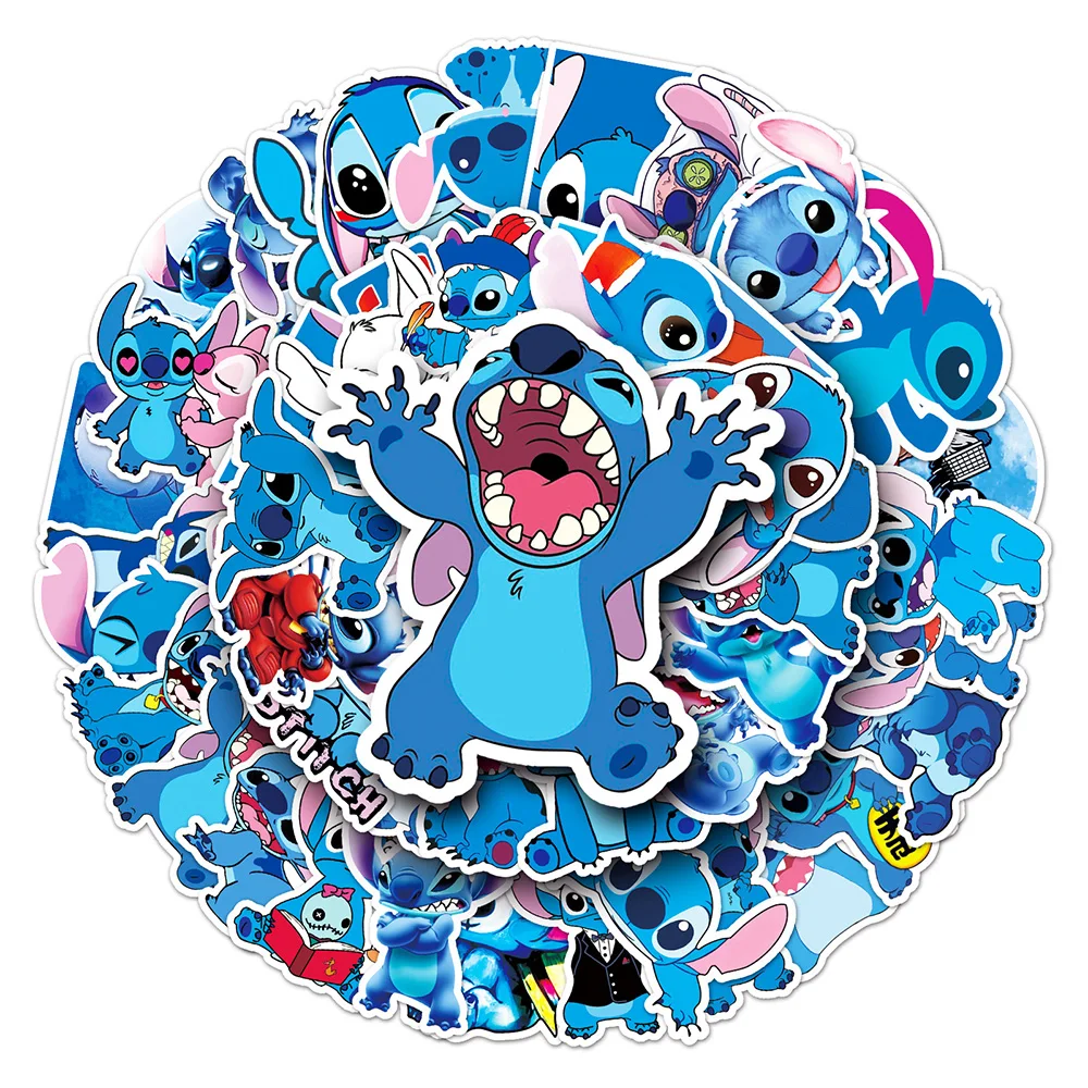 10-30-50PCS-Cute-Cartoon-Stitch-Stickers-Funny-Anime-Graffiti-Decal ...