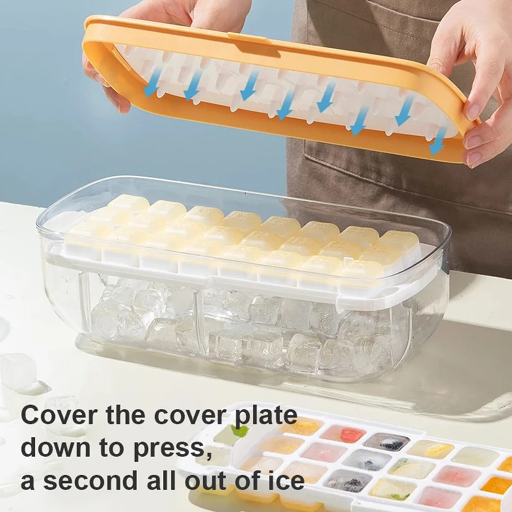 Silicone-Ice-Tray-Making-Mold-Press-Type-Ice-Cube-Maker-Creative ...