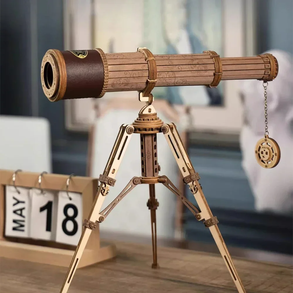 Monocular-Zoom-DIY-Handmade-Wooden-Assembly-Model-3D-Educational-Toys ...