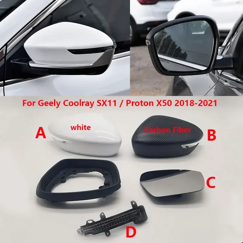 For-Geely-Coolray-SX11-Proton-X50-2018-2021-Car-Rearview-Cover-Cap-Lid ...