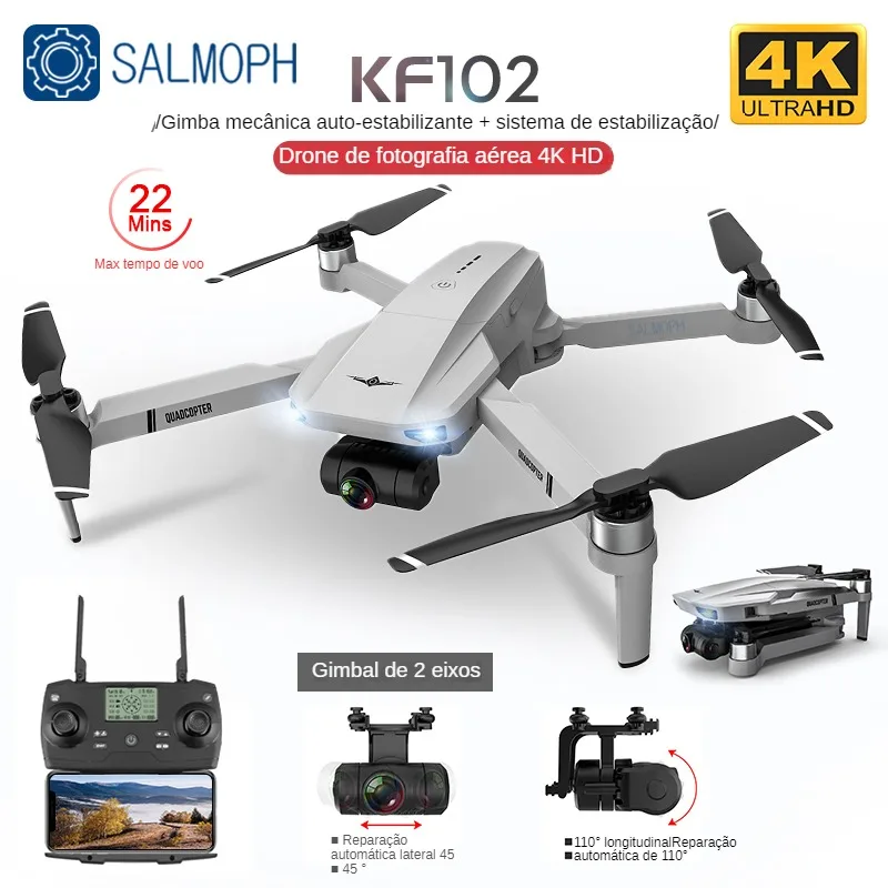 KF102-KF102MAX-Drone-4K-Profesional-with-HD-Camera-5G-WiFi-GPS-2-Axis ...