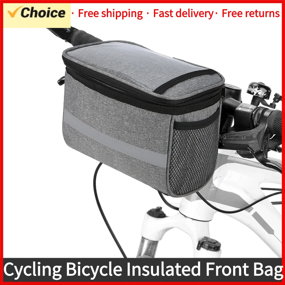 Cycling Bike Bicycle Insulated Front Bag MTB Bike Handlebar Bag Basket ...