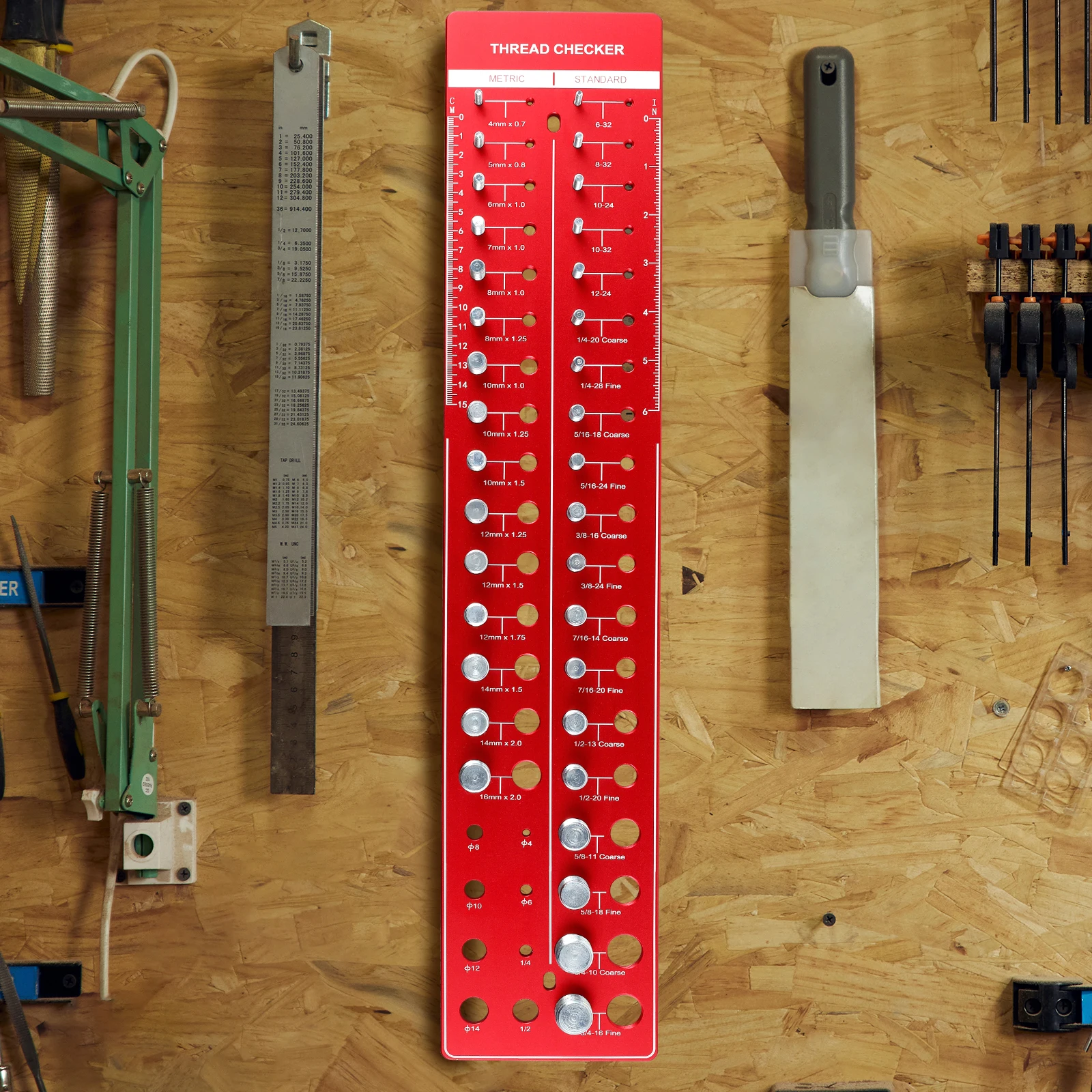 New-Nut-and-Bolt-Thread-Checker-Set-Aluminum-Alloy-Thread-Identifier ...