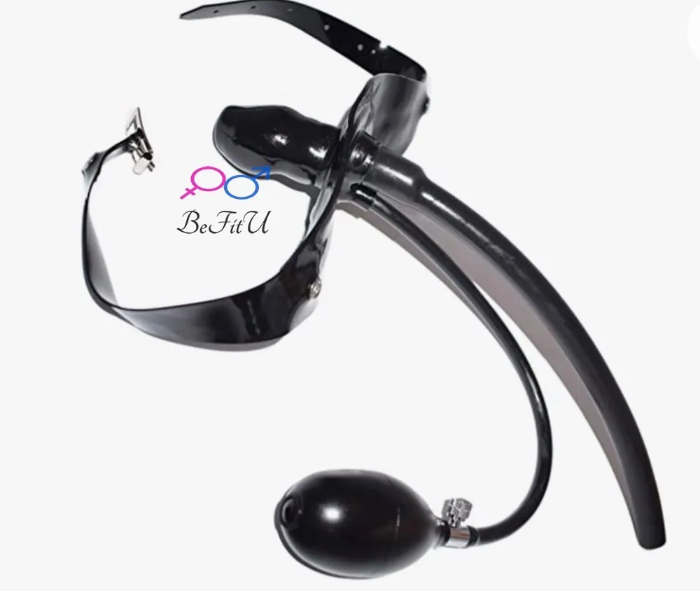 Latex gags mund mit oder ohne Gürtel maske Zubehör aufblasbare lange rohr stecker| | - AliExpress