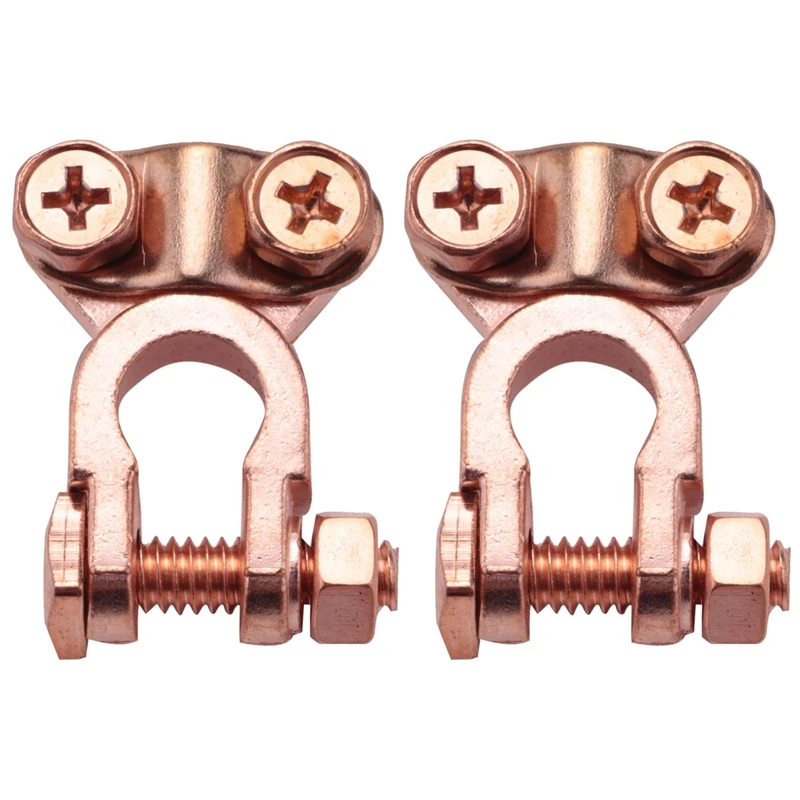 1-Pair-Brass-Battery-Terminals-Connectors-Clamps-Positive-15Mm-Negative ...
