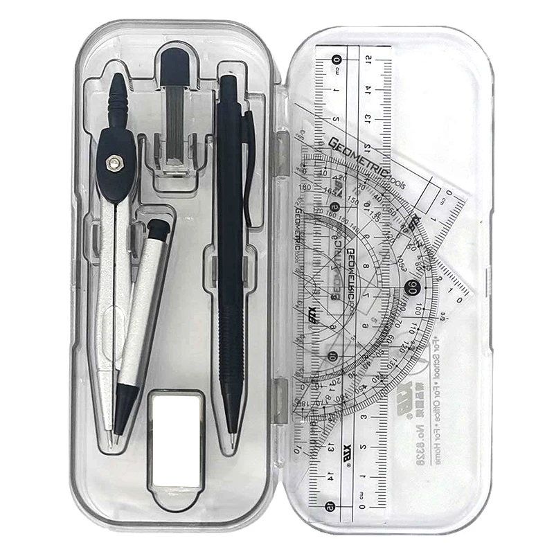 8 Piece Math Geometry Kit Sets Student Supplies Includes Rulers ...