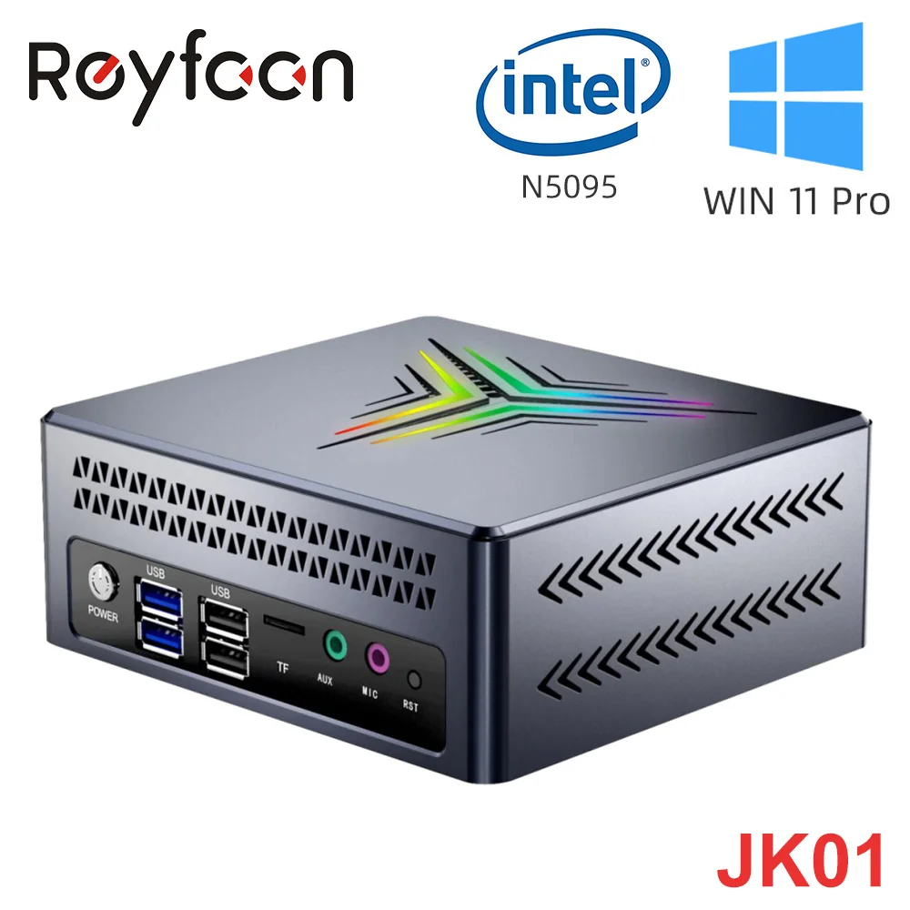 JK01 Windows 11 Mini PC Intel N5095 16GB DDR4 512GB SSD Three Screen ...