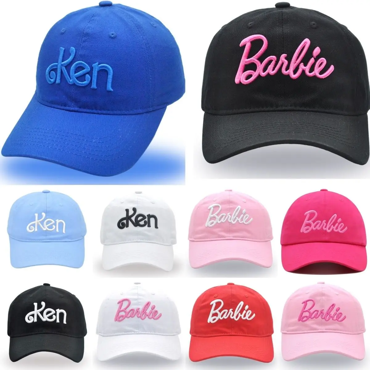Barbie-Cap-Fashion-Women-Barbies-Pink-Hat-Ken-Letter-Three-Dimensional ...