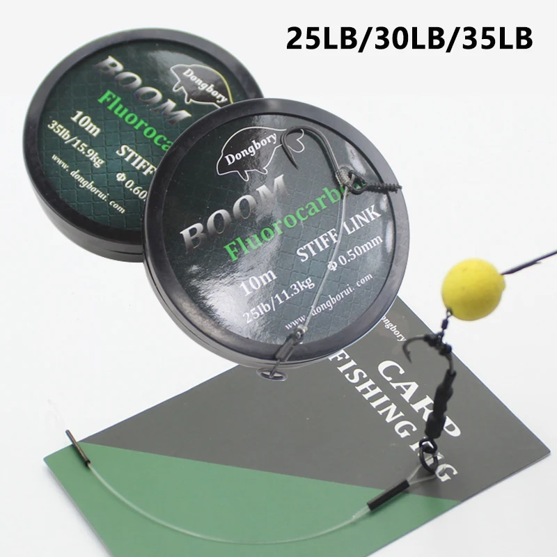 10m Fishing Line Boom Fluorocarbon Fishing Crimp Sleeves Feeder Carp ...