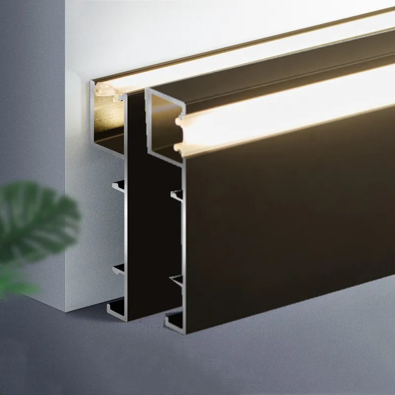 5CM Aluminum Led Profile Skirting Board Indoor Wall Stair Decoration ...