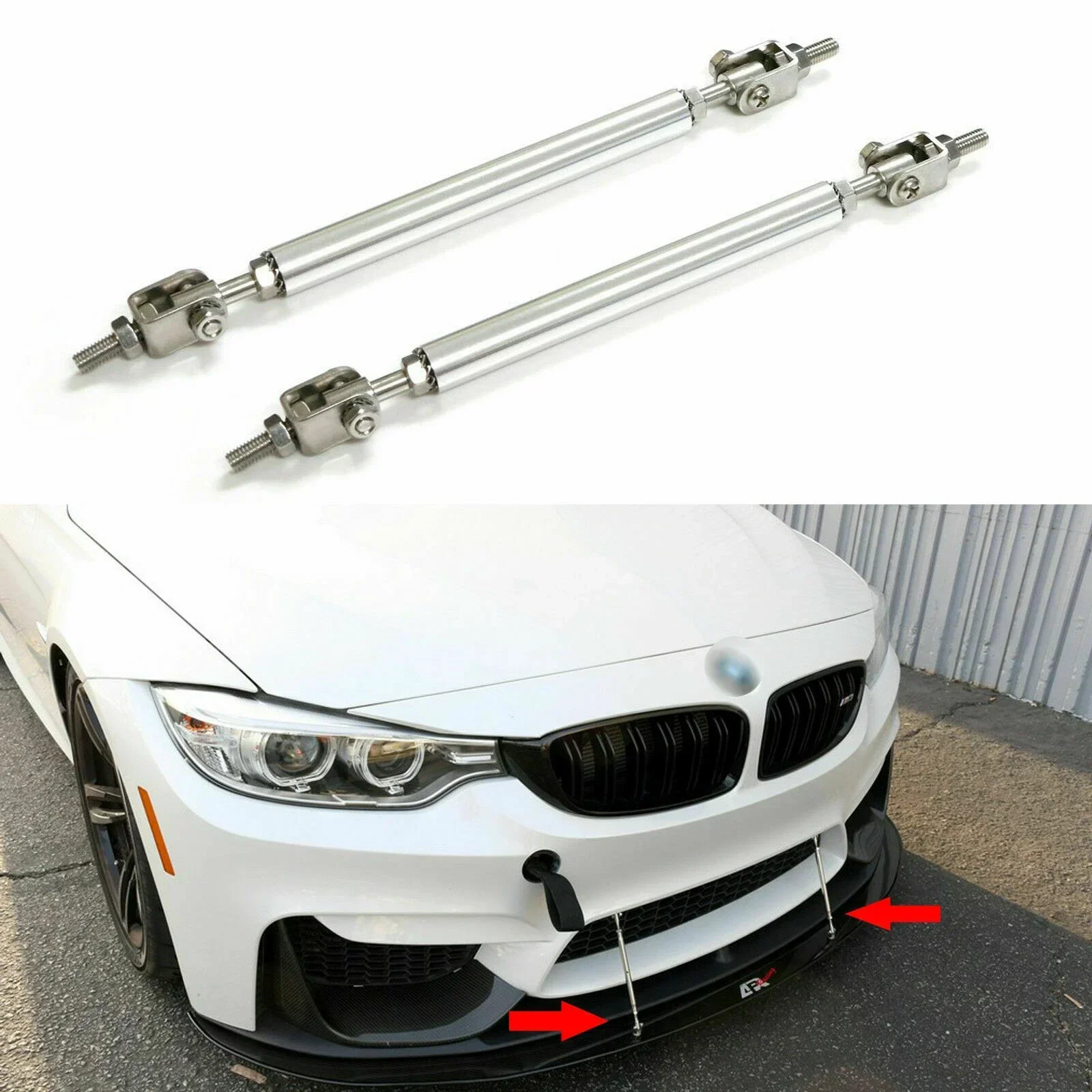 F23 F22 Universal Front Rear Bumper Lip Splitter Spoiler Strut Rod Tie ...