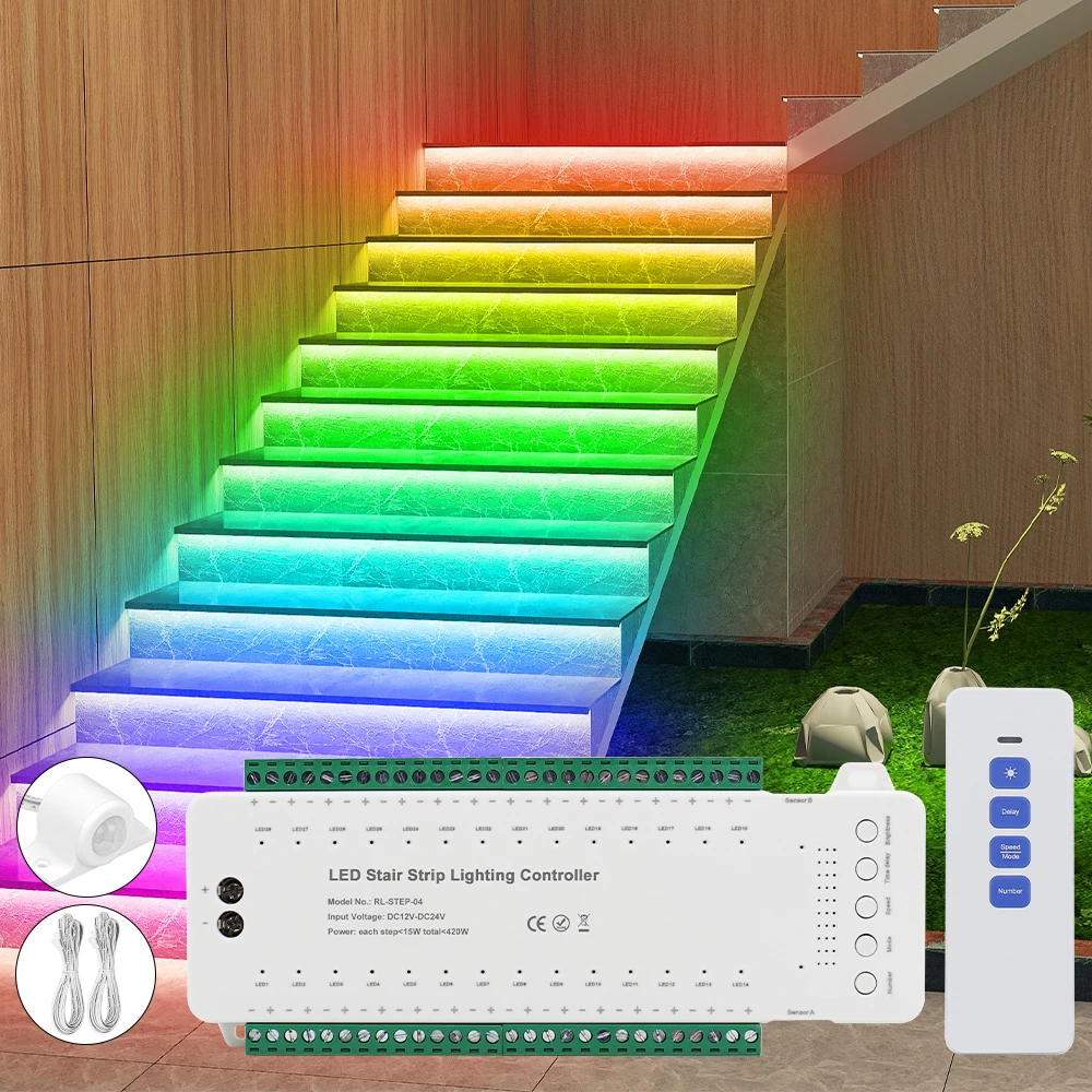 LED-Stair-Light-Controller-24V-LED-Strip-Stair-Motion-Sensor-Switch-16 ...