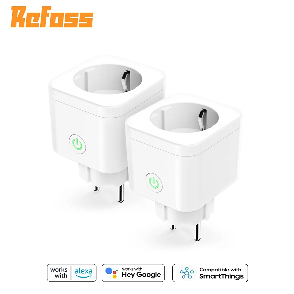 Refoss-Upgraded-Smart-WiFi-Plug-EU-Socket-Outlet-Controle-de-Voz-Remoto-Funciona-com-Alexa ...