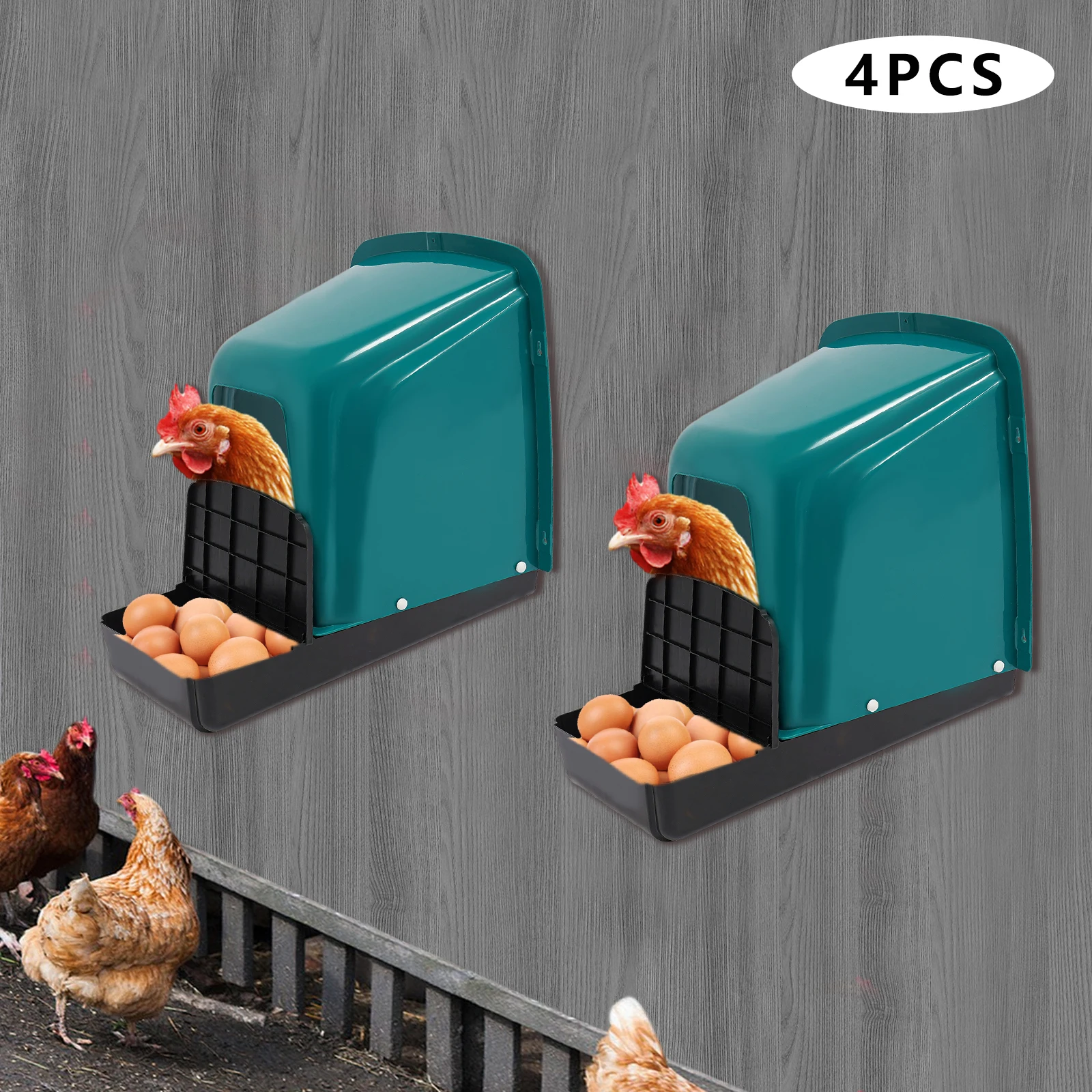4 Pieces Nesting Box Chicken Nesting Box 46.6*39*41.5cm Plastic Chicken ...