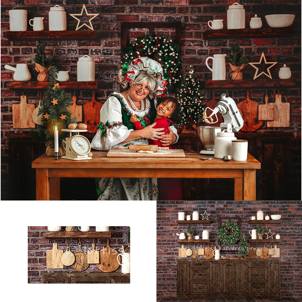 Rustic-Merry-Kitchen-Wall-Backdrops-Kids-Adult-Photography-Child-Baby ...