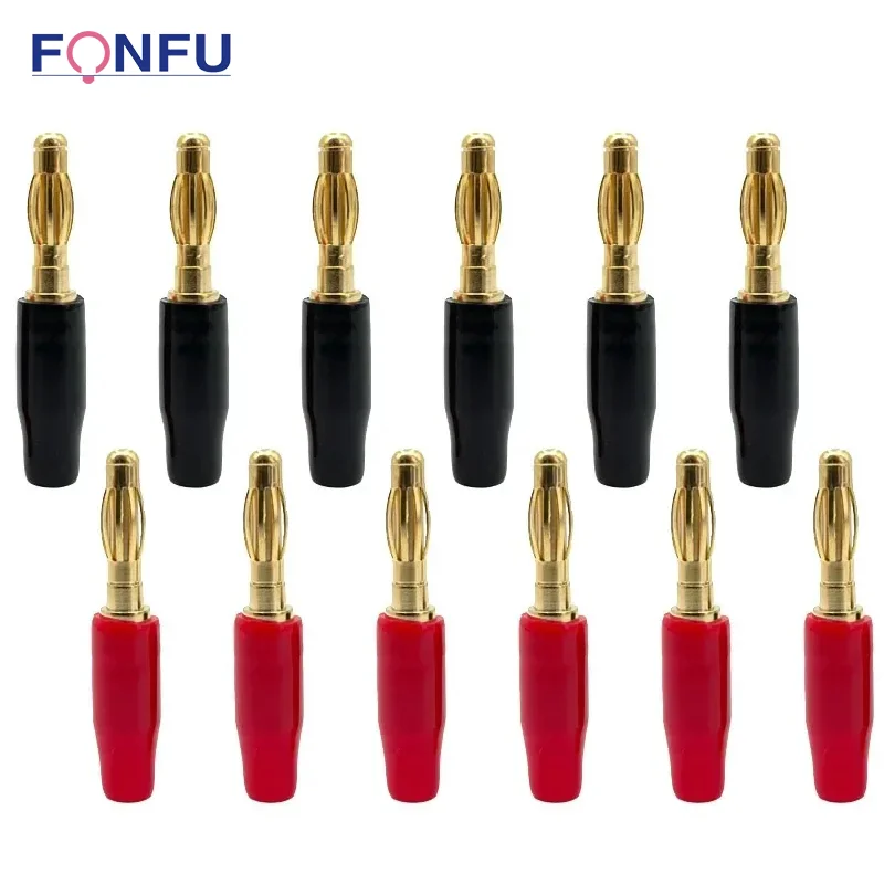 Banana-Plug-Pin-de-cobre-banhado-a-ouro-fio-do-altifalante-DIY-el-trica ...