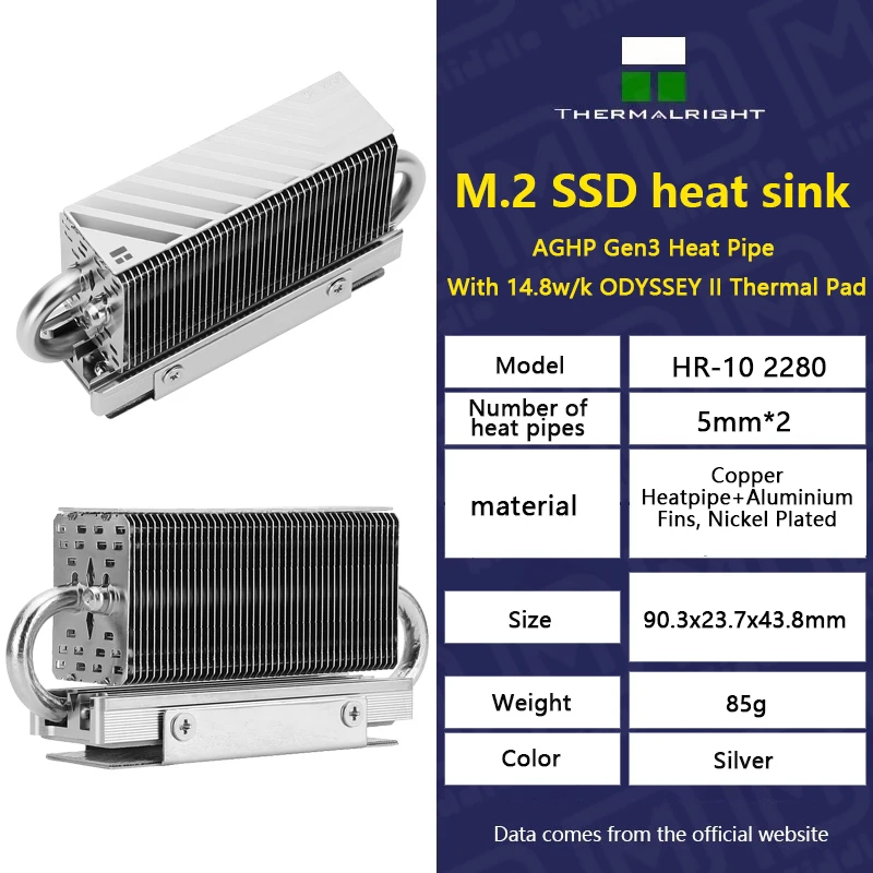 Thermalright-HR-10-M-2-Solid-State-Drive-AGHP-Heat-Pipe-Radiator-SSD ...