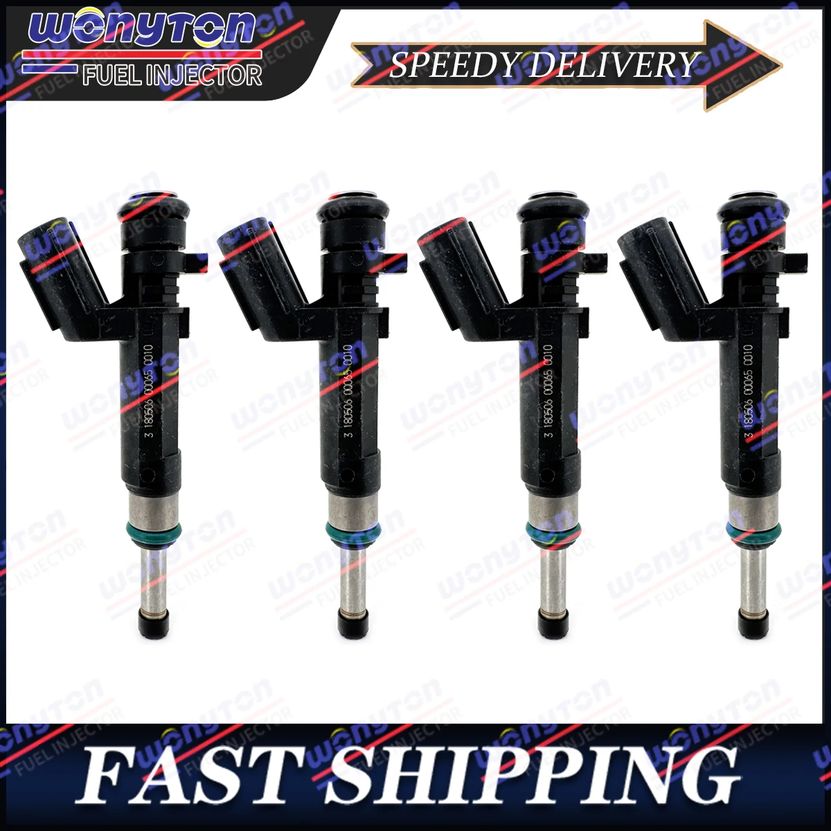 Set of 4 Fuel Injectors 16600-1KT0A for Nissan Versa 12-19 Versa Note ...
