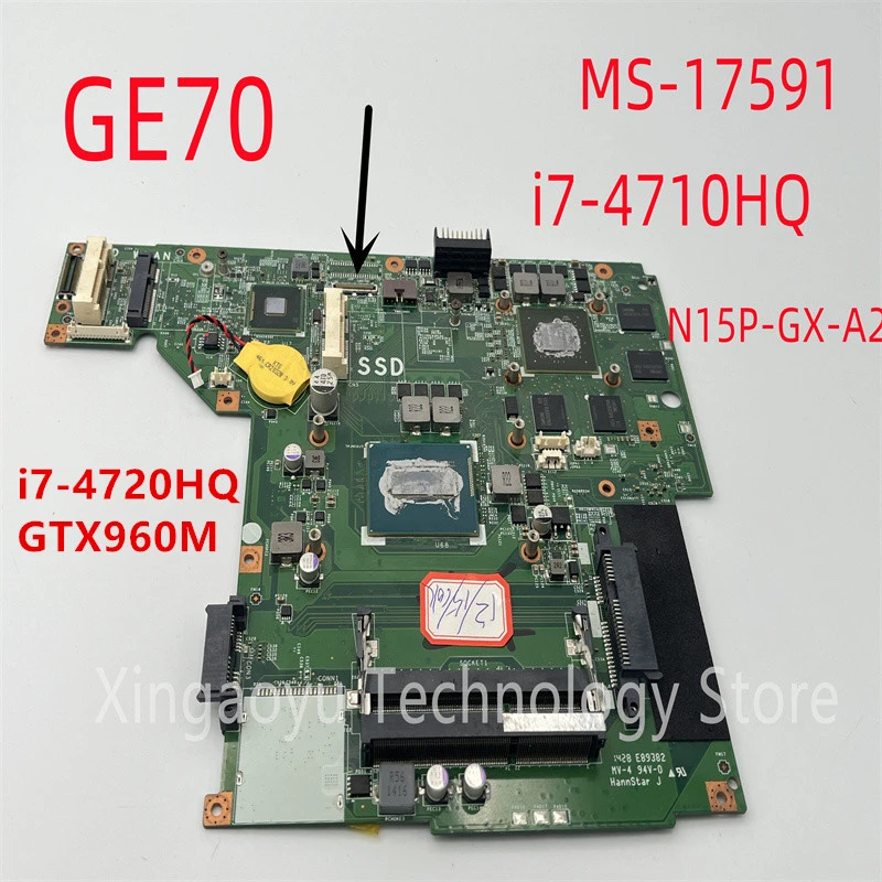 Original C For MSI GE70 Notebook Motherboard I5-4200HQ I7-4710HQ ...